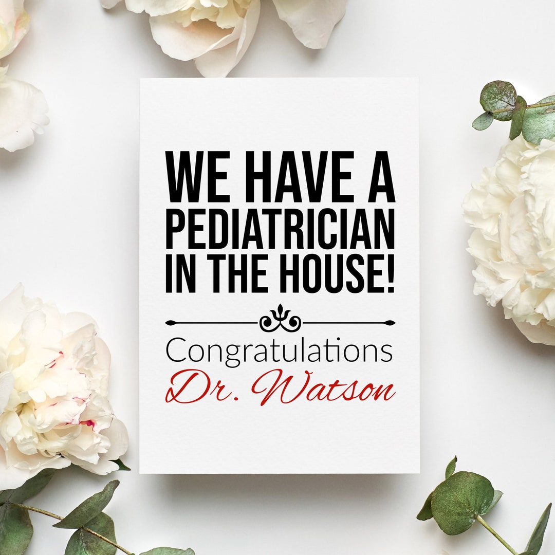 Personalized Pediatrician Graduation Card, Medical School Graduate Card ...