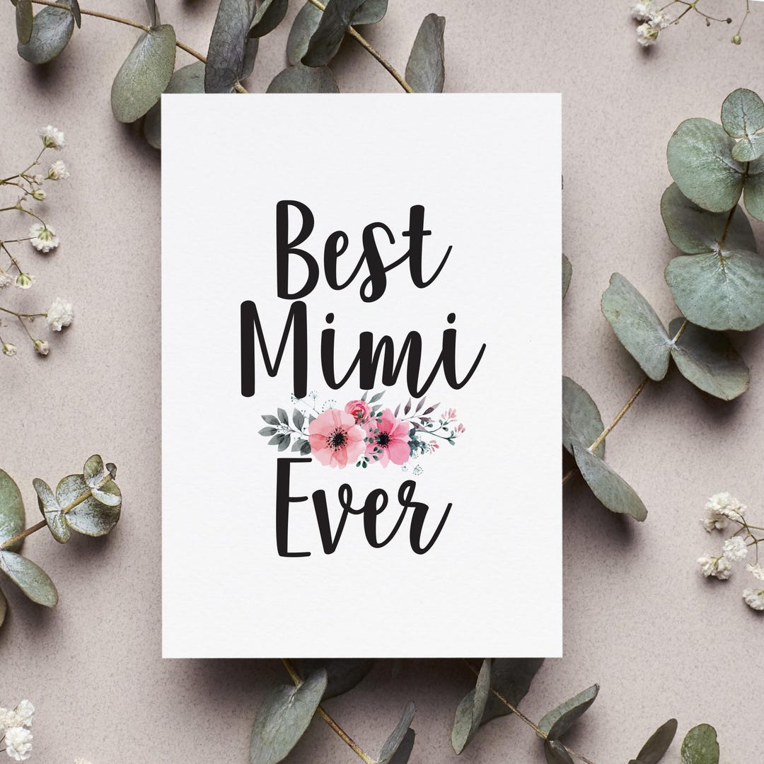 Best Mimi Ever Card, Mothers Day for Mimi Gift, Mimi Pregnancy ...