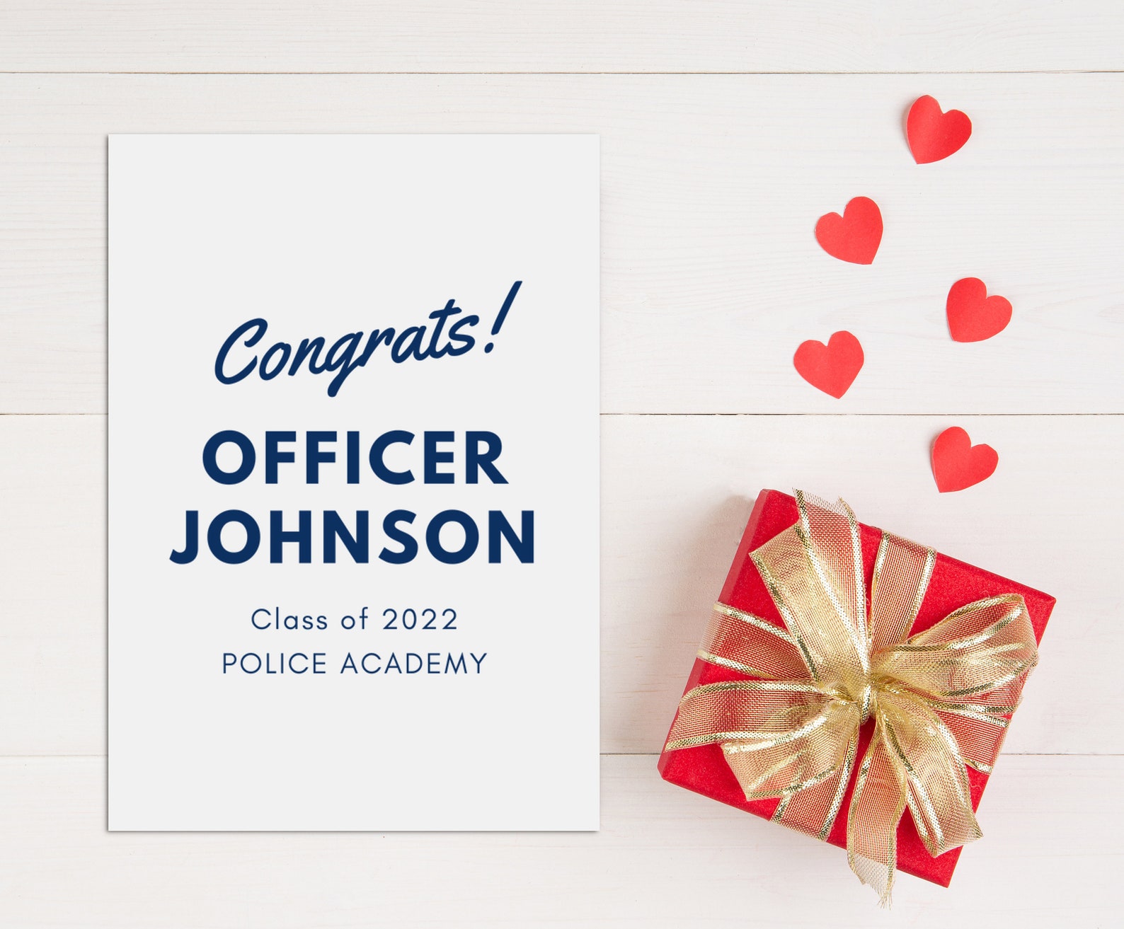 Personalized Police Academy Graduation Card Custom Police | Etsy