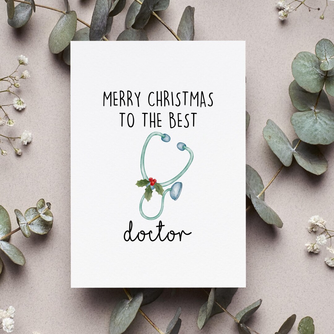 Merry Christmas Doctor Card, Christmas Doctor Gift, Best Doctor Xmas ...