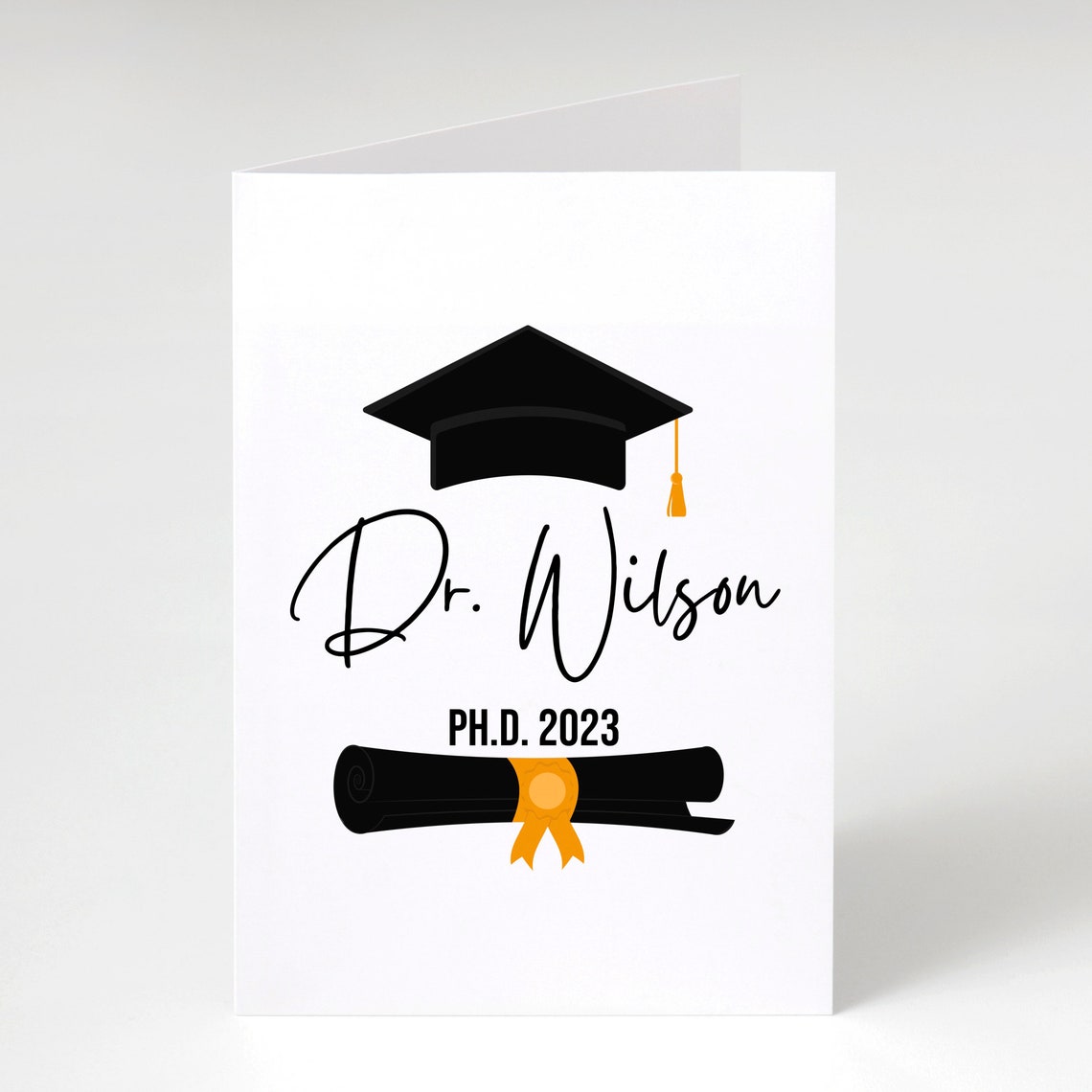 Personalized Phd Card, Phd Graduation Gift, Doctorate Degree Greeting ...
