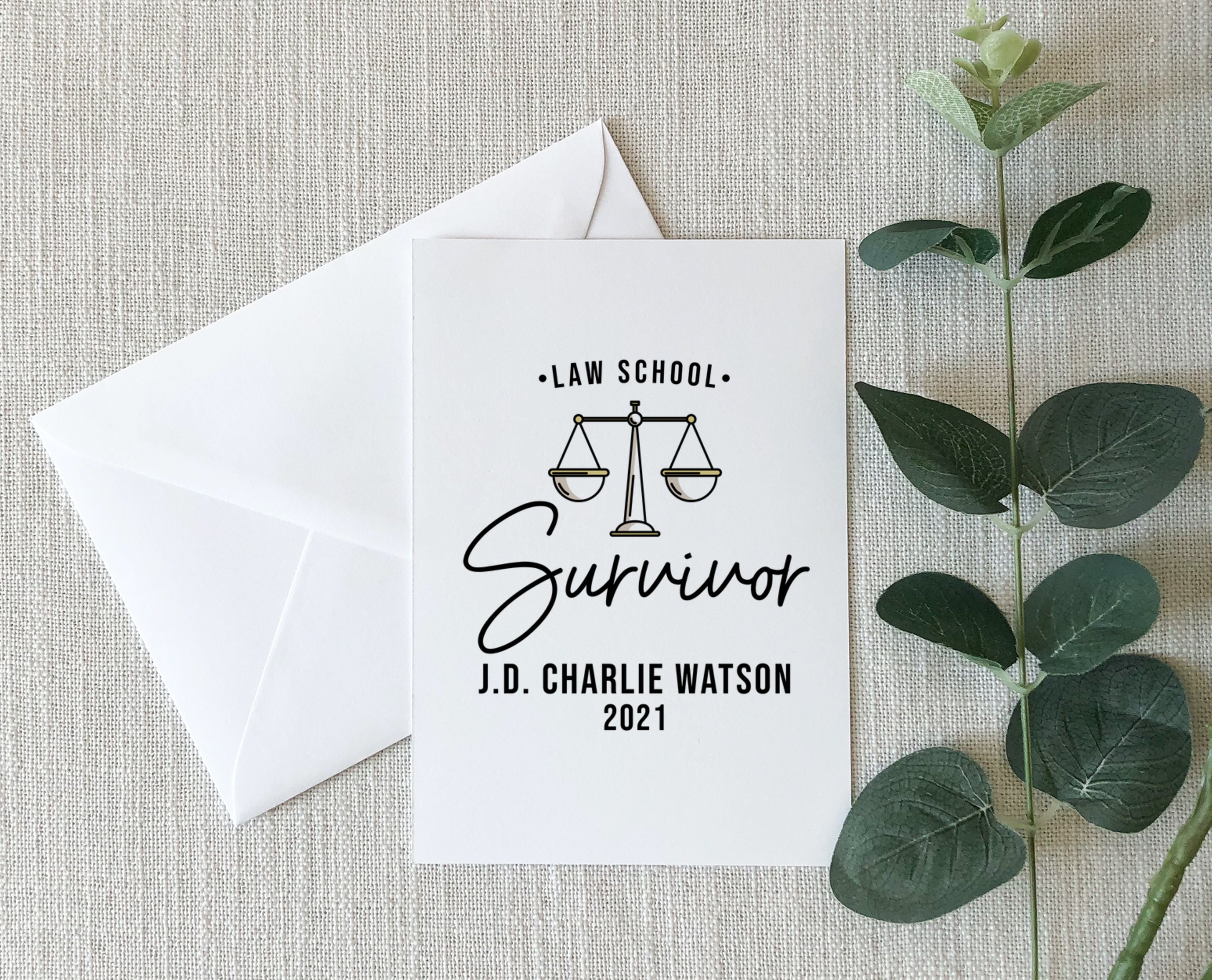 Law School Graduation Card for Son Custom Lawyer Graduation - Etsy