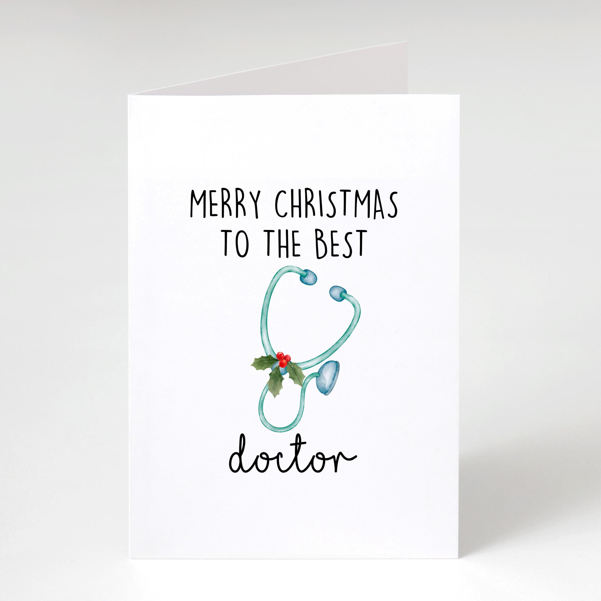 Merry Christmas Doctor Card, Christmas Doctor Gift, Best Doctor Xmas ...