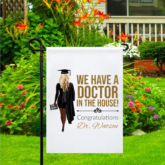 Personalized Doctor Graduation Garden Flag We Have A Doctor - Etsy