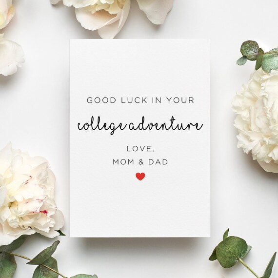 Good Luck College Card College Gifts for Daughter Going to - Etsy