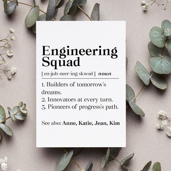 Engineering Thank You Card - Etsy