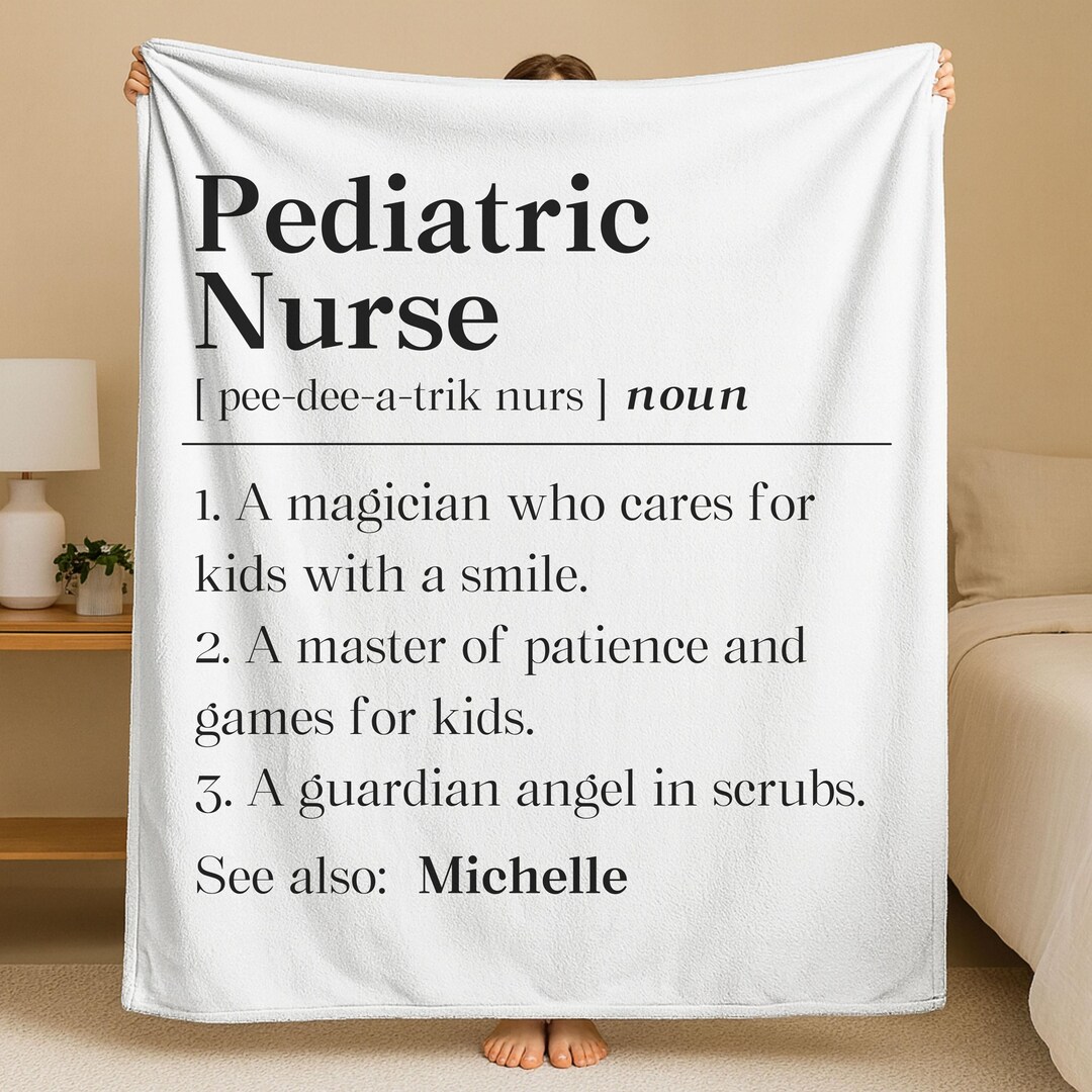 Personalized Pediatric Nurse Fleece Blanket, Custom Pediatrics Nursing ...