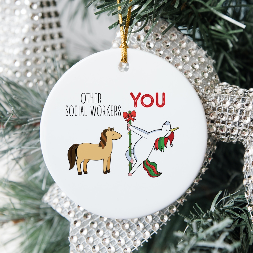 Social Worker Christmas Ornament, Funny Social Worker Christmas Gift ...