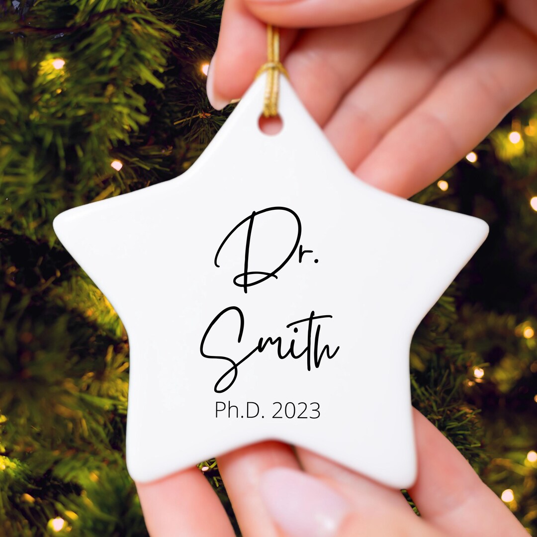Personalized Phd Ornament, Phd Graduation Gift, Doctorate Degree ...