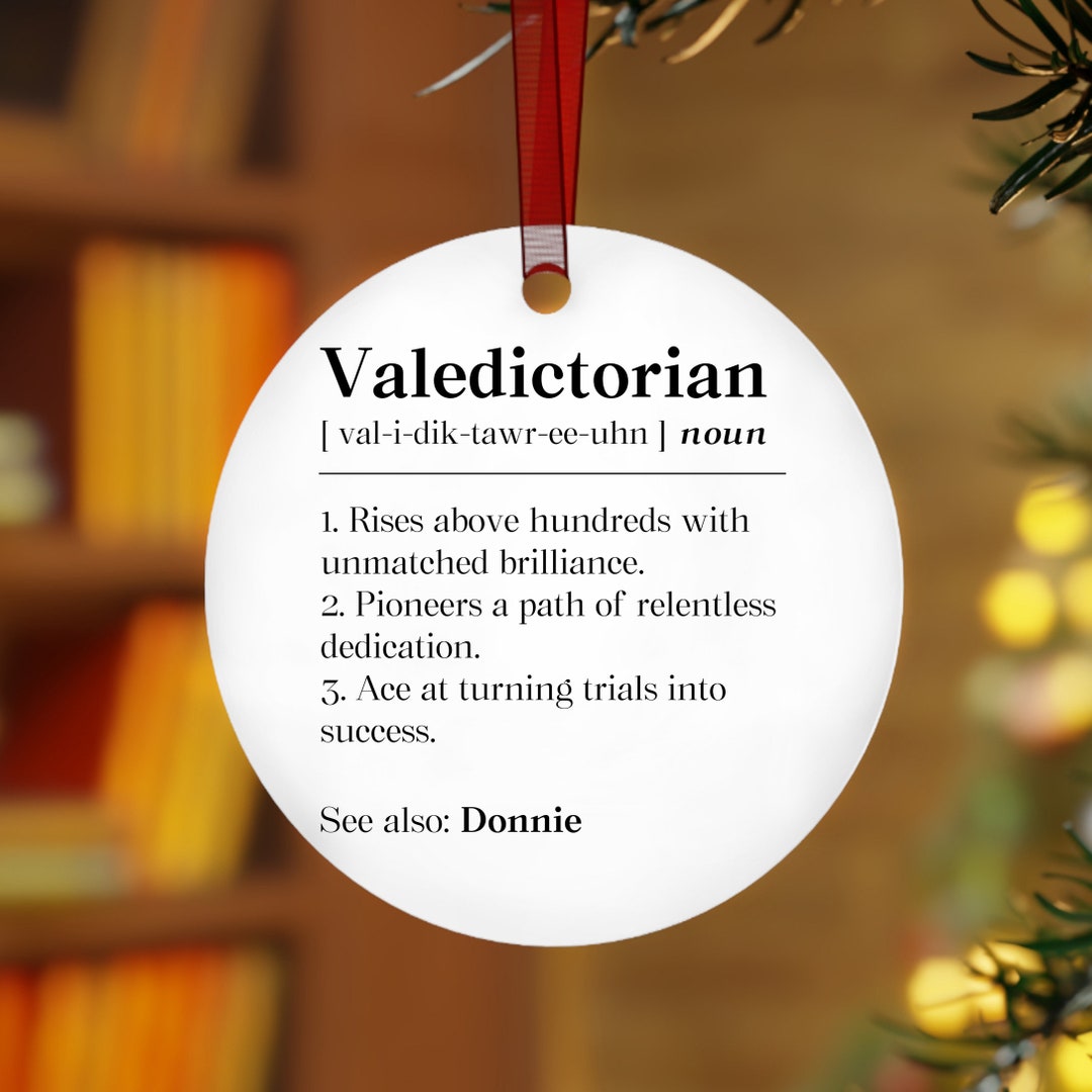 Personalized Valedictorian Definition Ornament, University Graduate ...