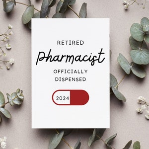 Personalized Retired Pharmacist Funny Card, Retired Pharmacy Tech Gift ...