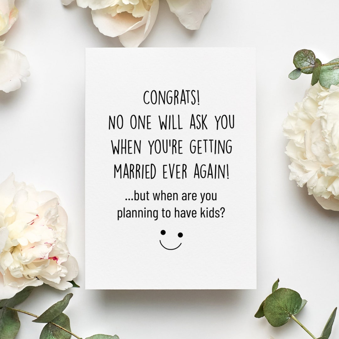 Congrats Wedding Card Funny, Funny Wedding Gift for Couple, Wedding ...