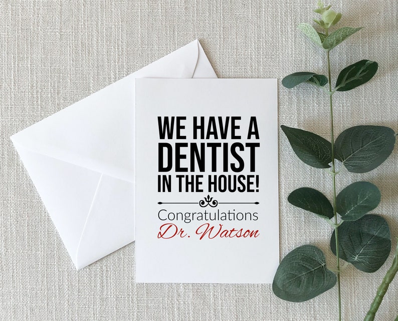 Personalized Dentist Graduation Card Funny Dentist Graduate - Etsy