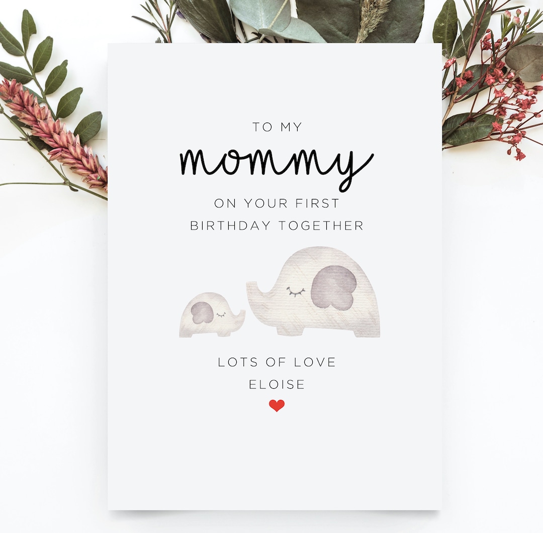 Personalized Happy 1st Birthday as Mom Card, Birthday Card for Mommy ...