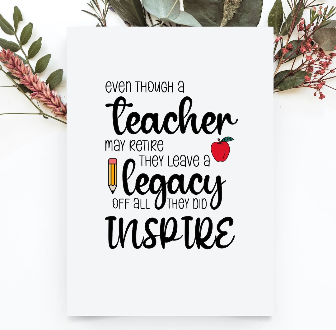 Teacher Retirement Card, Teacher Retirement Gifts for Women, Teacher ...