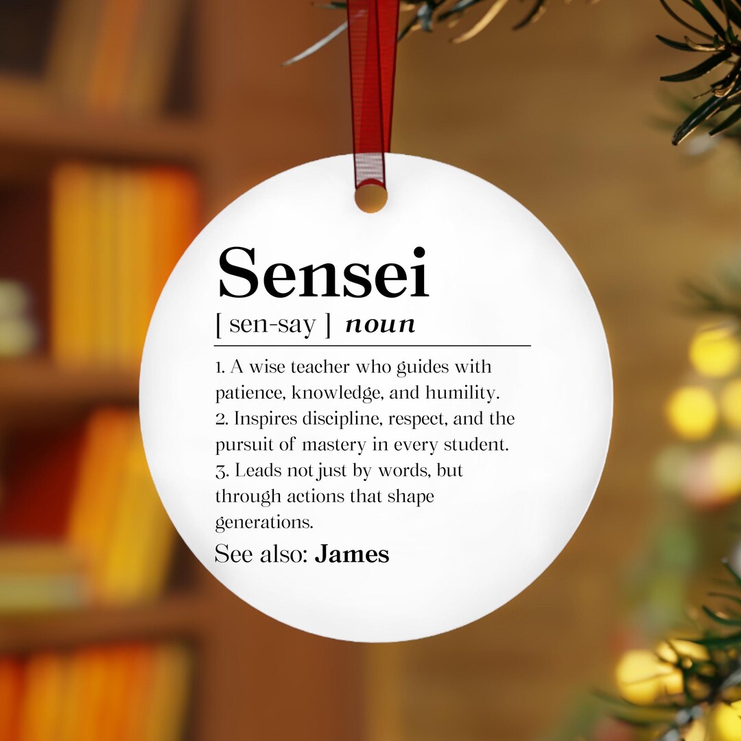 Personalized Sensei Ornament, Karate Instructor Gift, Gift From Student ...