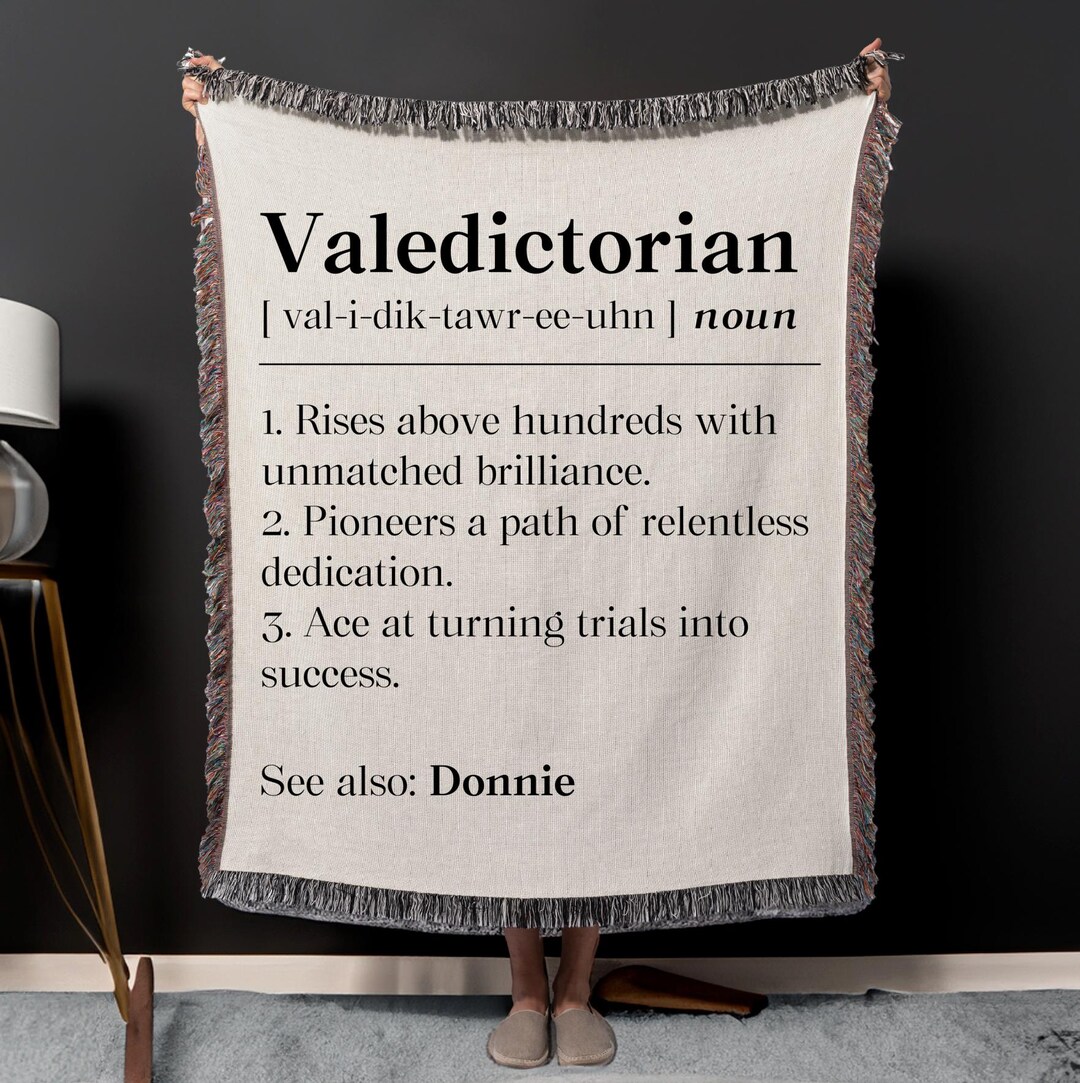 Personalized Valedictorian Definition Woven Blanket, University ...