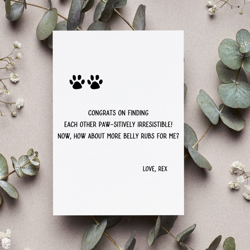 Dog Wedding Card - Etsy