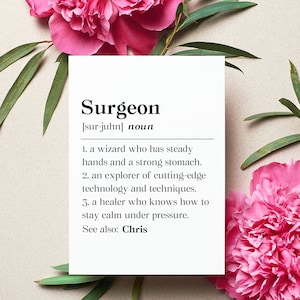 Personalized Surgery Resident Card, Surgery Residency Graduation Gift ...