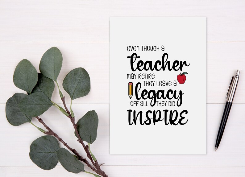 Teacher Retirement Card Teacher Retirement Gifts for Women - Etsy