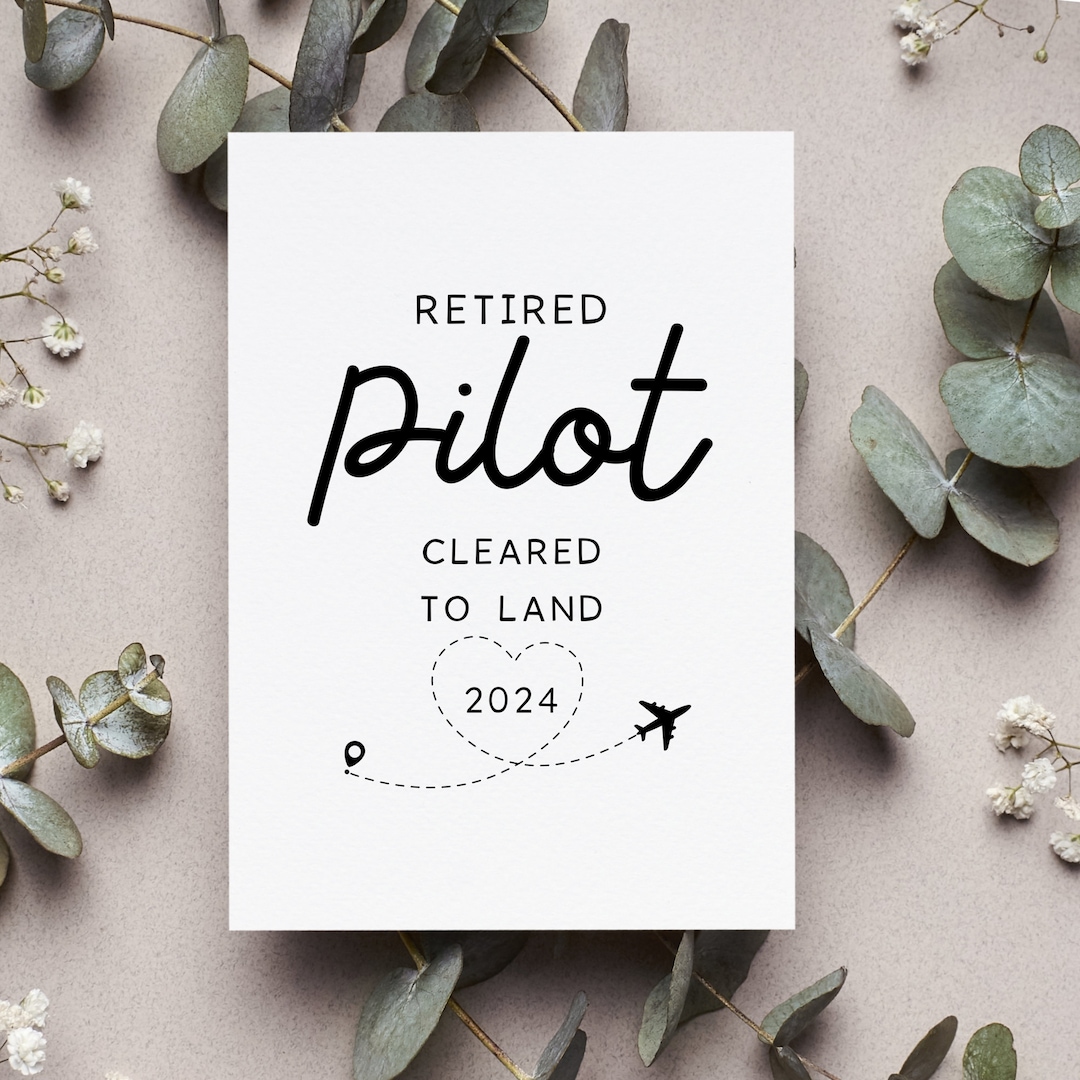 Personalized Retired Pilot Card, Aviation Retirement Gift, Air Force ...