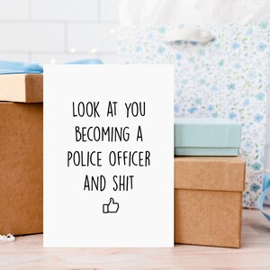 Police Academy Graduation Card, Police Officer Graduation Gift for Him ...