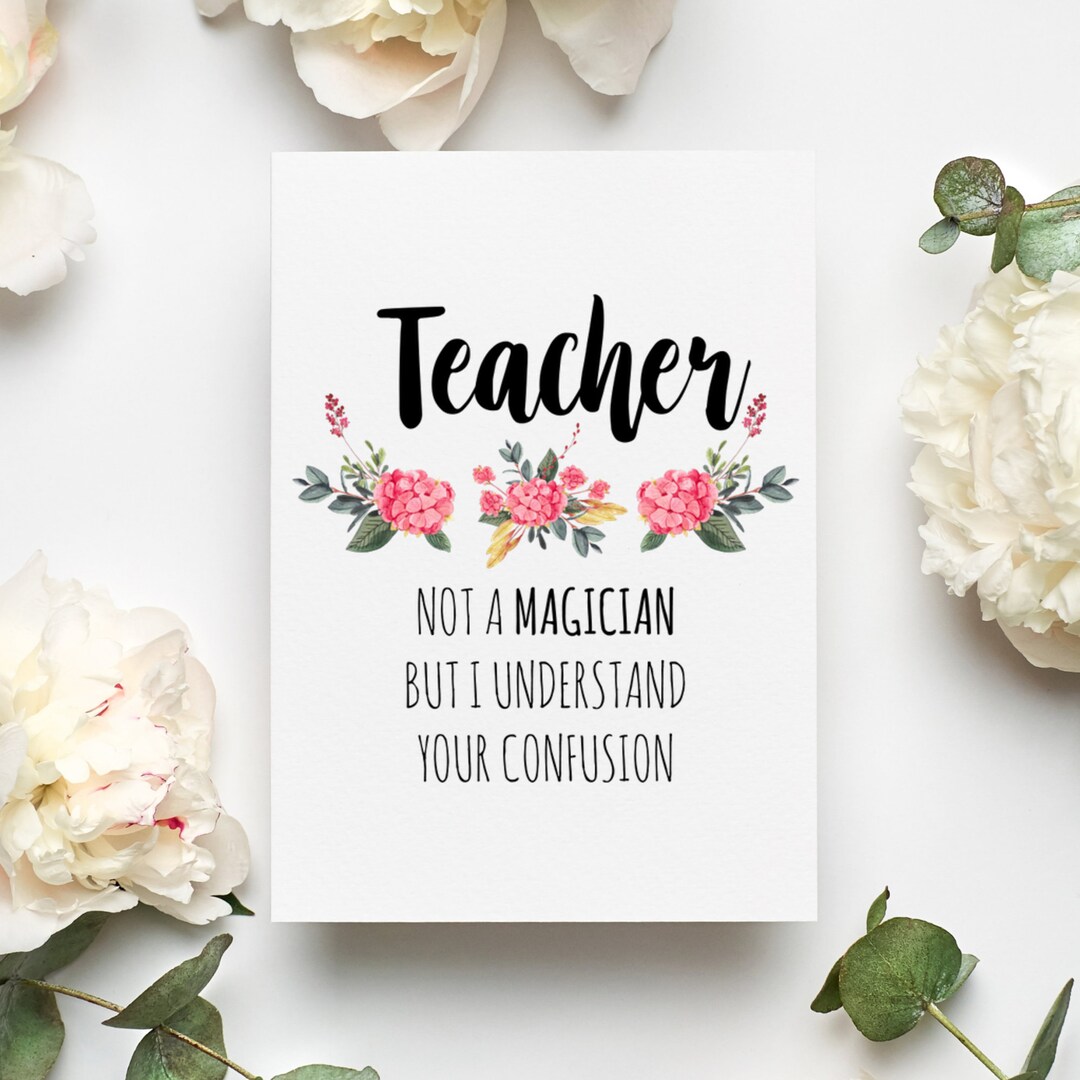 Teacher Appreciation Week Card, Funny Teacher Appreciation Week Gift ...