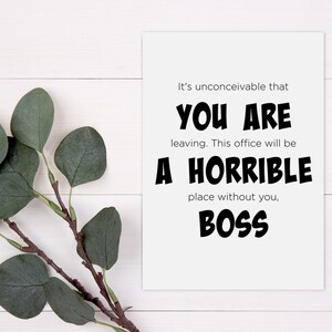 Boss Leaving Gift for Man Farewell Cards for Boss Farewell - Etsy