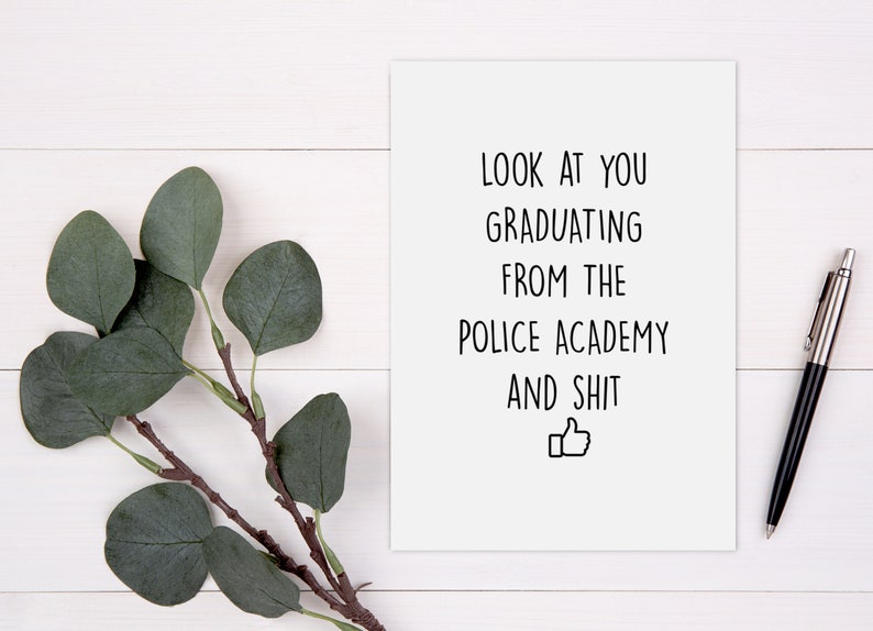 Police Academy Graduation Card Police Officer Graduation Gift - Etsy