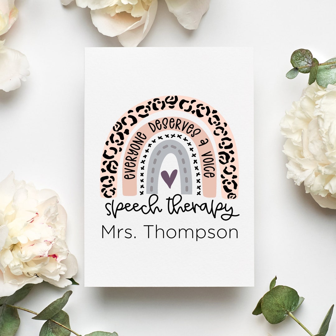 Personalized Slp Card, Speech Language Pathologist Card, Slp Gift ...