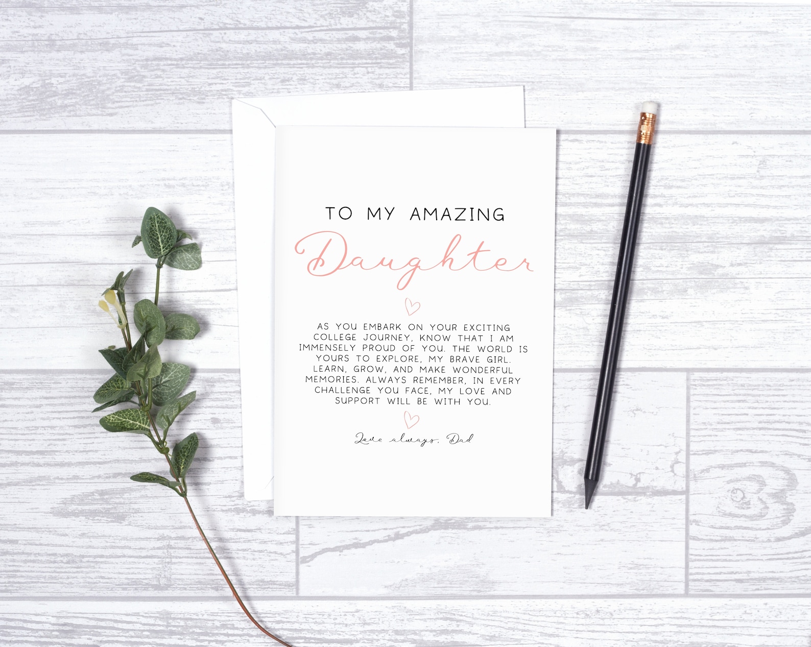 Daughter Leaving for College Card, Daughter Going to College Gift ...