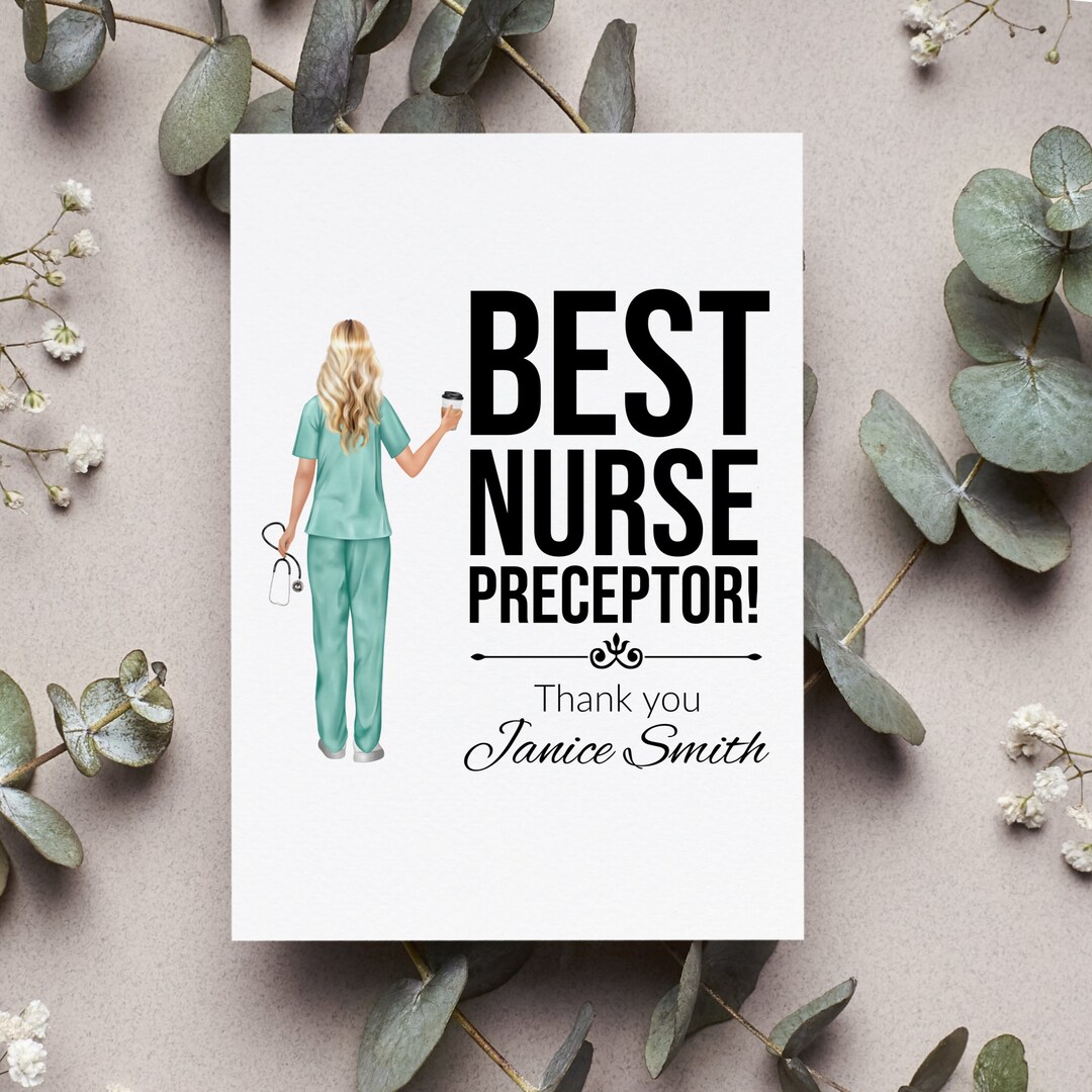 Custom Nurse Preceptor Thank You Card, Nursing Preceptor Personalized ...