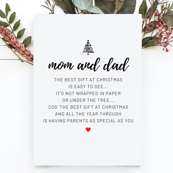 Christmas Card for Parents From Kids - Etsy