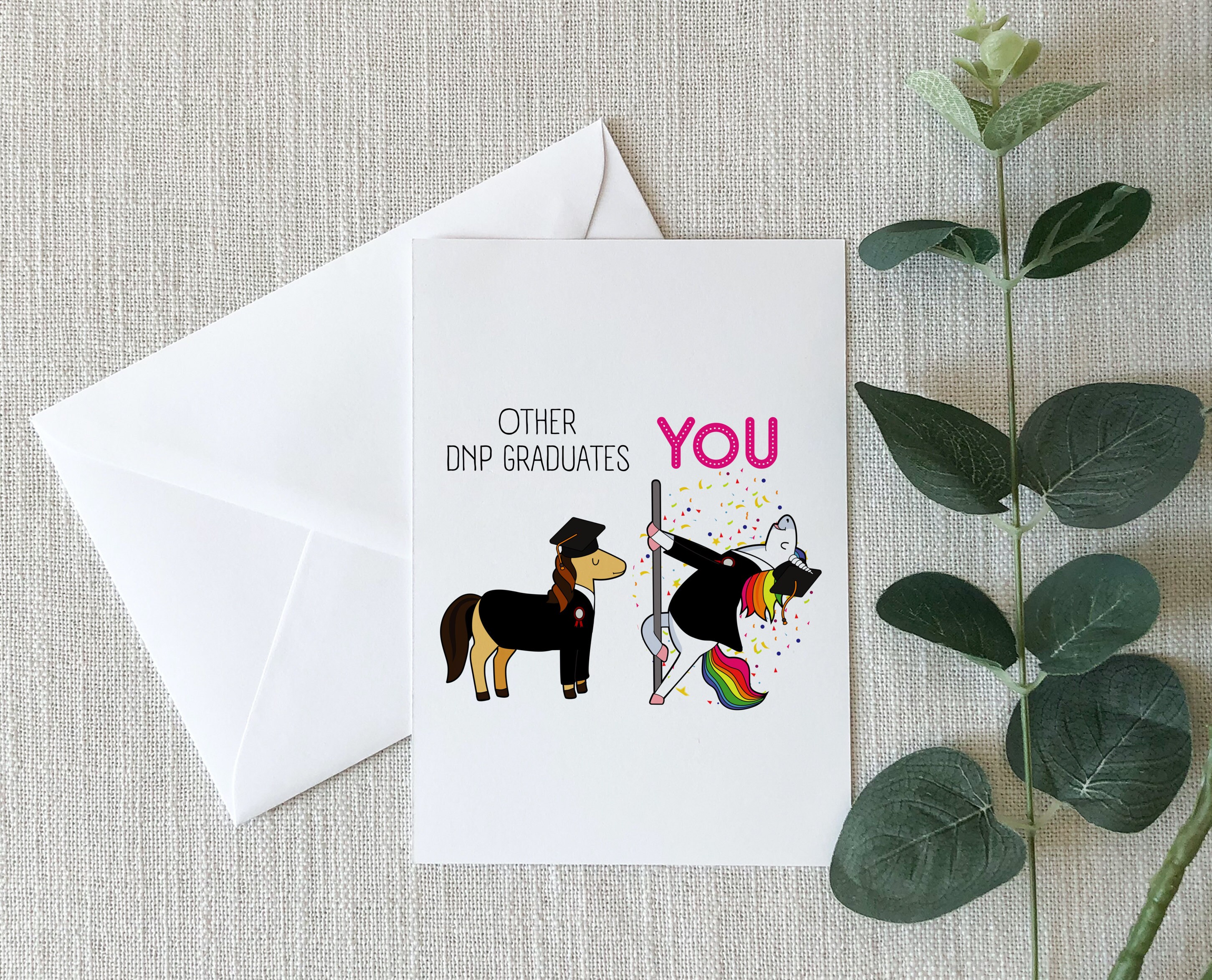 Funny Dnp Graduation Unicorn Card Humorous Dnp Graduate Gift - Etsy