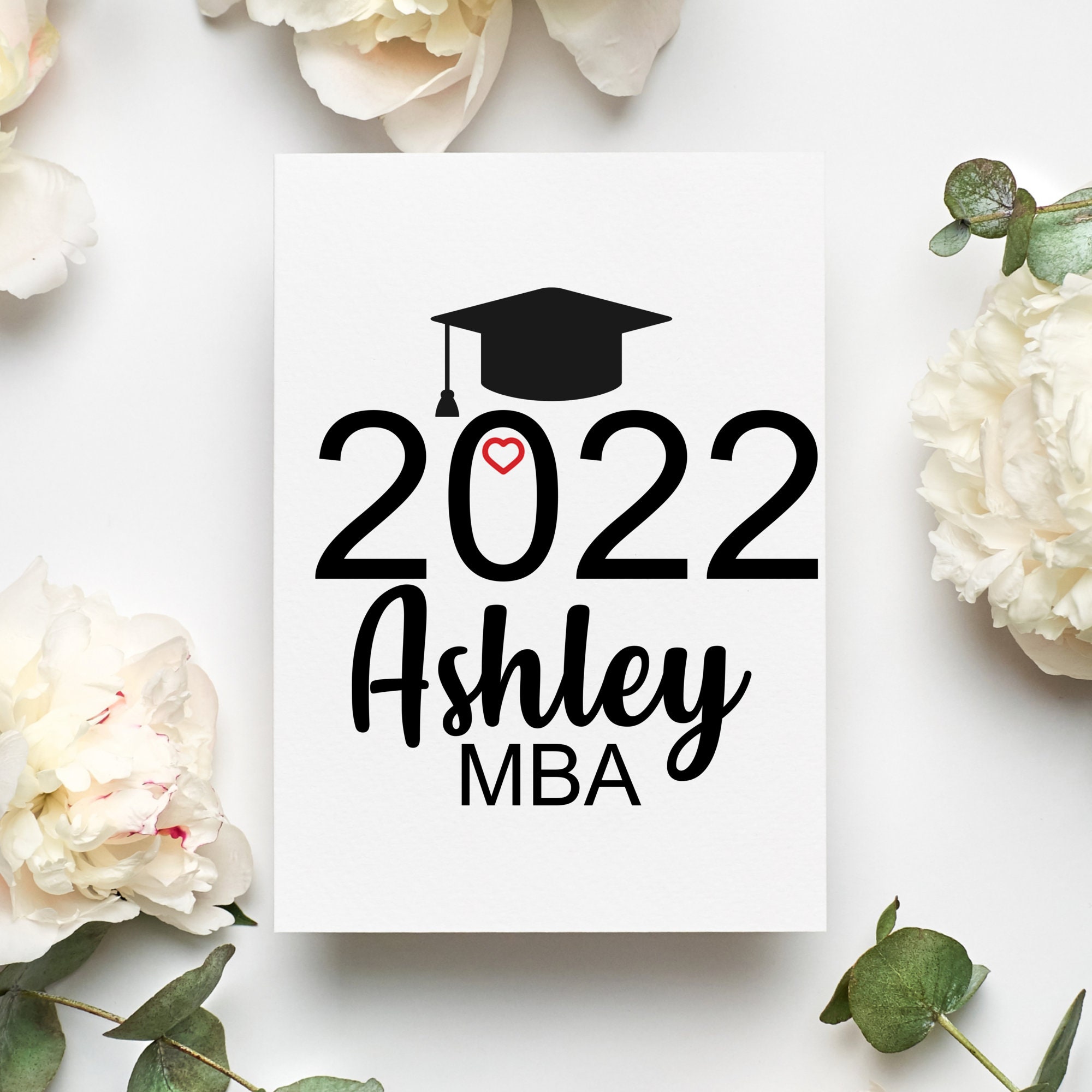 Personalized Mba Card Mba Graduation for Her Gift Mba - Etsy