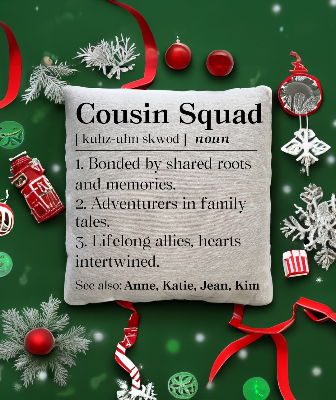 Personalized Cousin Squad Woven Pillow Custom for Cousins - Etsy