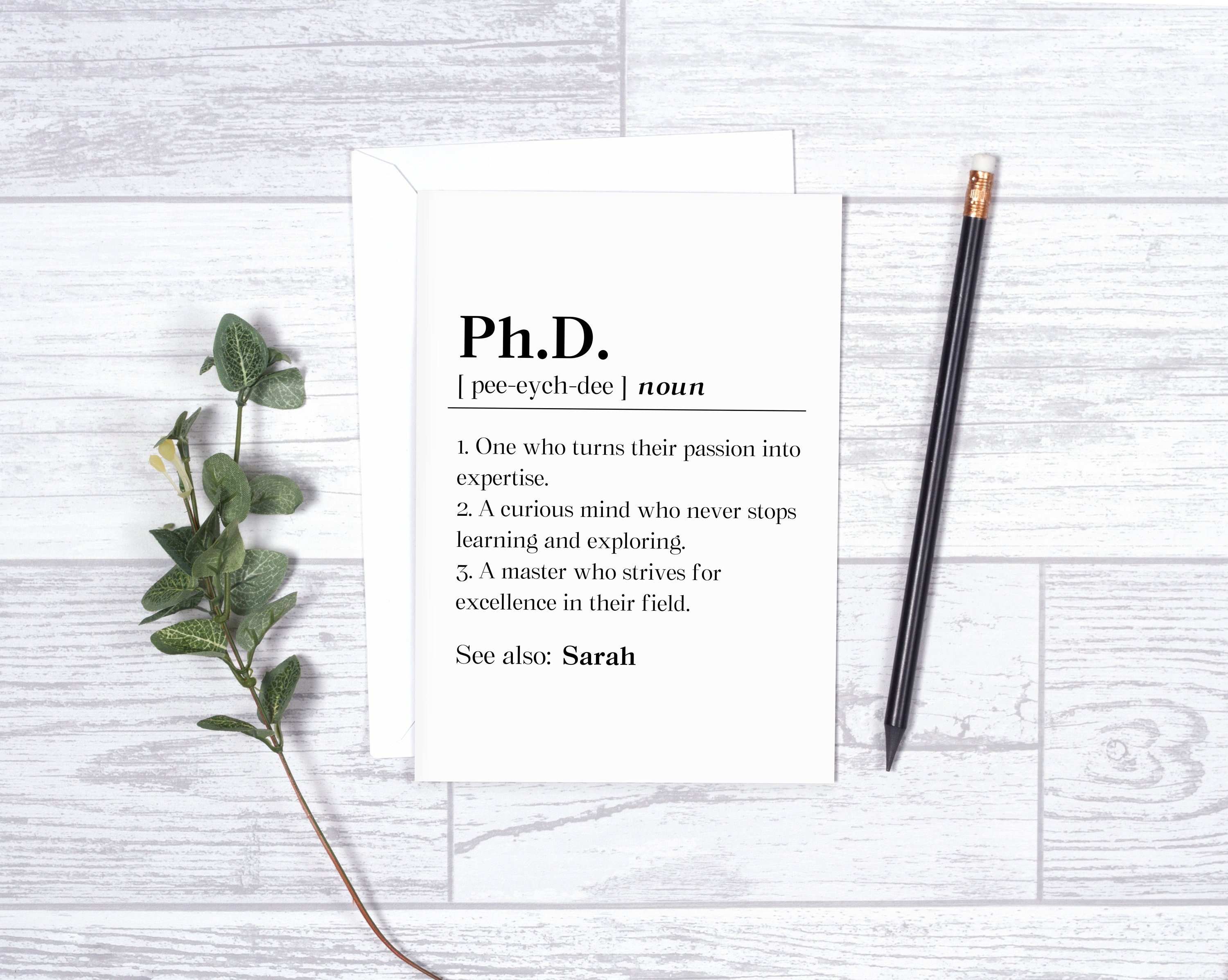 Personalized Phd Graduation Card, Custom Phd Graduate Gift, New Phd ...