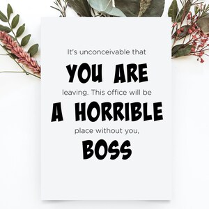 Boss Leaving Gift for Man Farewell Cards for Boss Farewell - Etsy