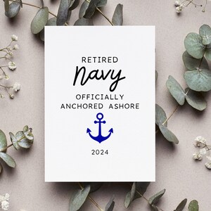 Personalized Navy Retirement Card, Custom Retired Navy Officer Gift ...