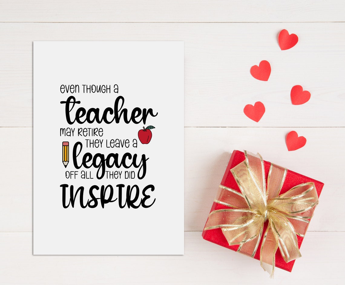Teacher Retirement Card Teacher Retirement Gifts for Women - Etsy