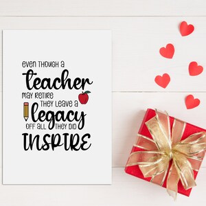 Teacher Retirement Card, Teacher Retirement Gifts for Women, Teacher ...