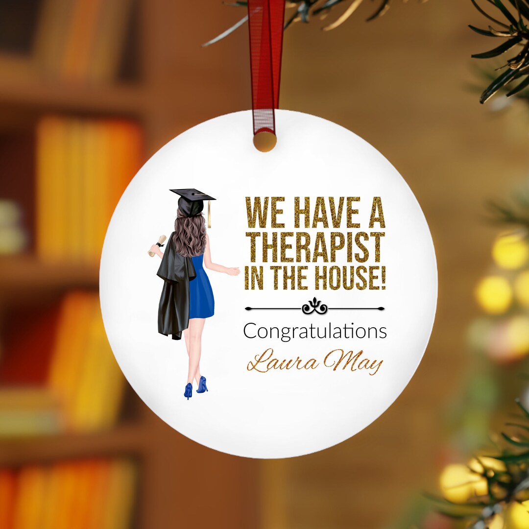 Personalized Therapist Graduation Congrats for Daughter Ornament ...