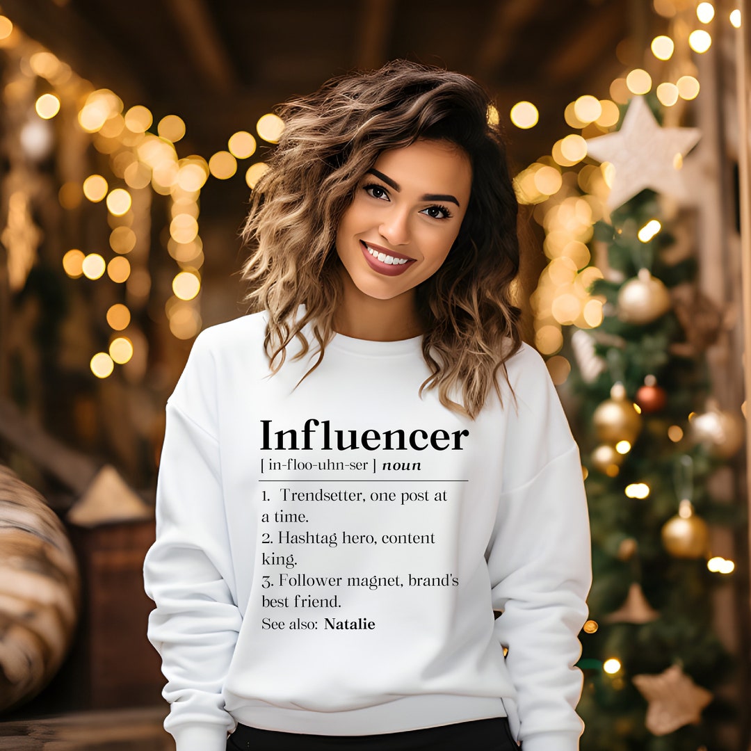 Personalized Influencer Sweatshirt Social Media Influencer - Etsy