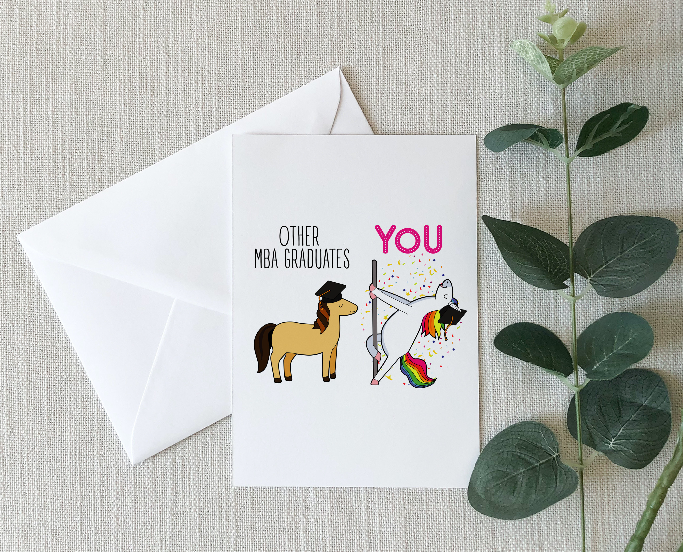 Mba Graduation Card Funny Mba Graduation Card Master of - Etsy