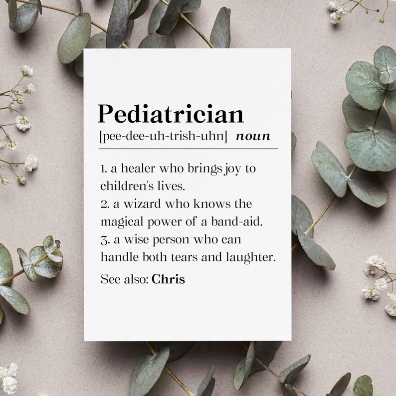 Personalized Pediatrics Resident Card, Pediatrician Graduation Gift ...