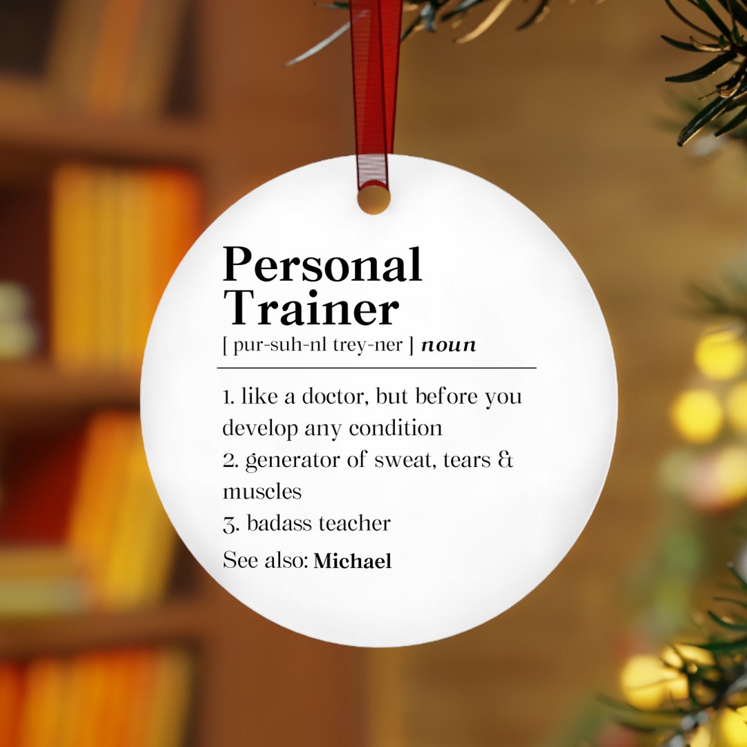Personalized Personal Trainer Definition Ornament, Gym Personal Trainer ...