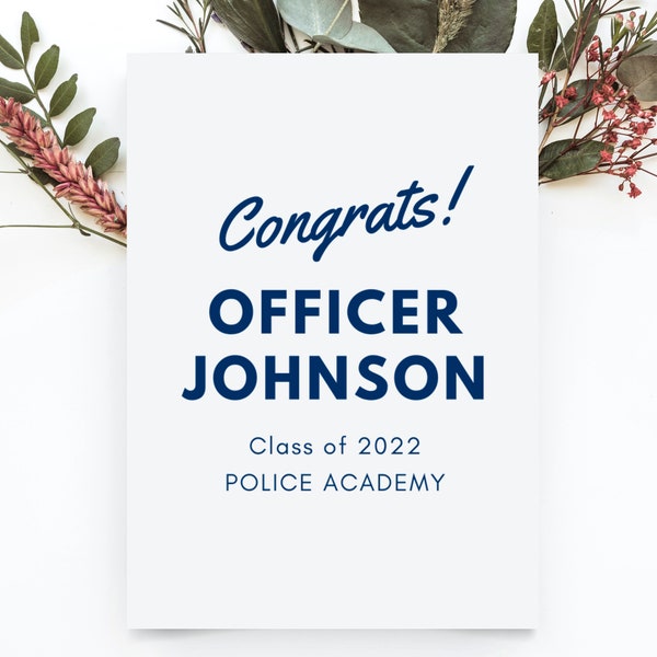 Police Academy Graduation Card - Etsy