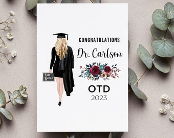 Personalized Otd Graduation Card Custom Doctor of - Etsy
