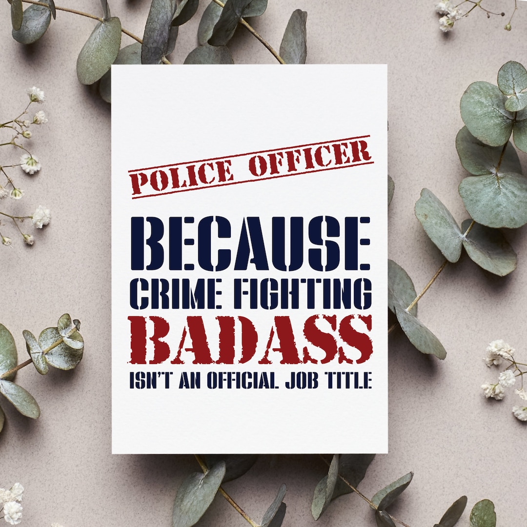 Police Week Card, Police Week Gifts, Funny Cop Birthday Card, Police ...