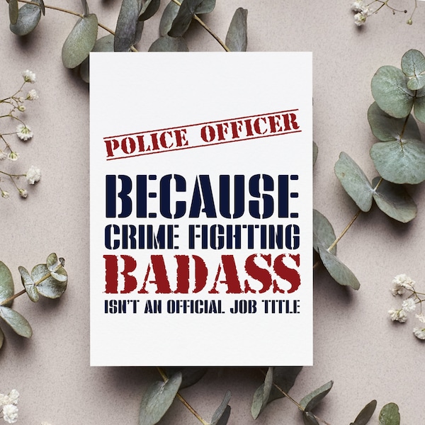 Funny Cop Birthday Card - Etsy